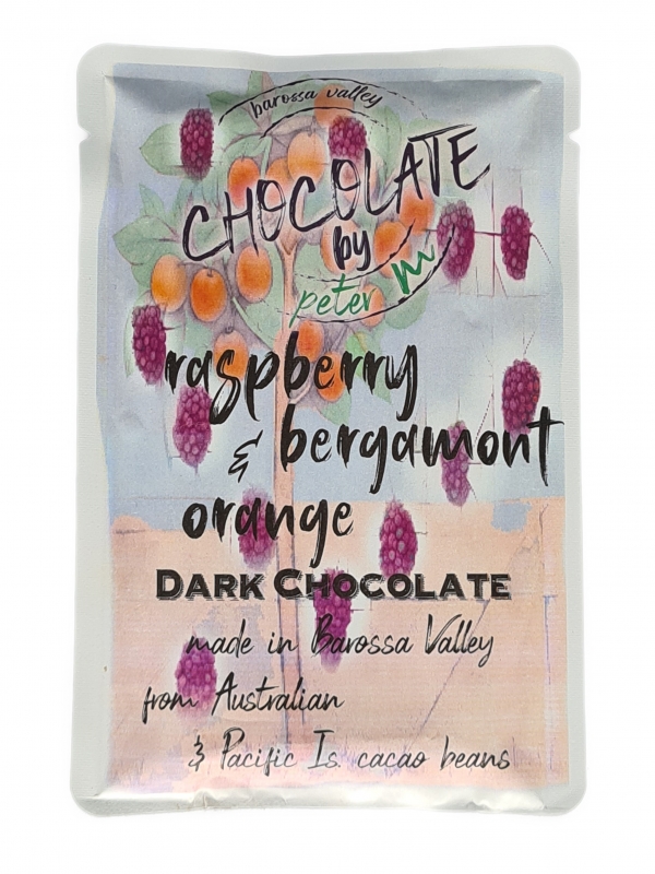 Chocolate By Peter M Raspberry Bergamot Orange Dark 95g | Adelaide's ...