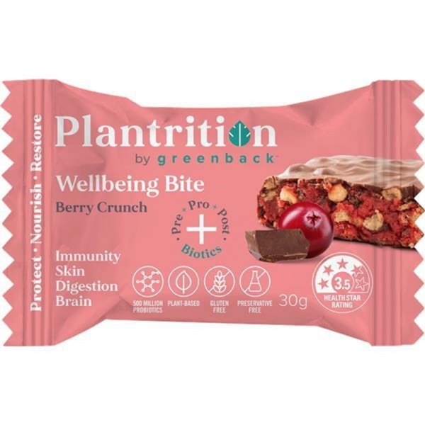 Plantrition Wellbeing Bite Berry Crunch 30g | Adelaide's Finest ...