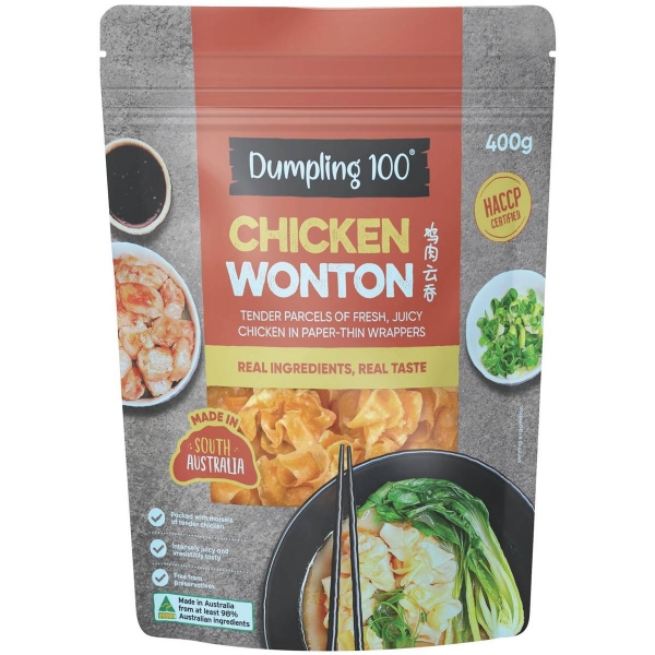 Dumpling 100 Chicken Wonton 400g | Adelaide's Finest Supermarkets