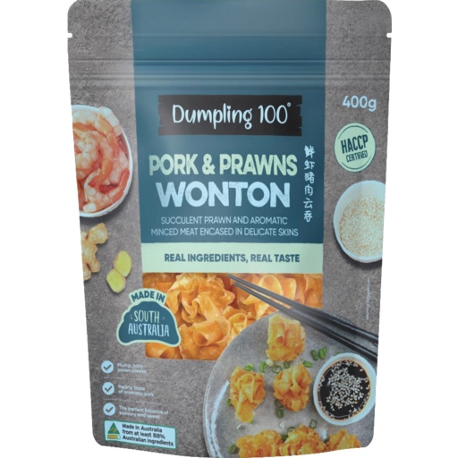 Dumpling 100 Pork & Prawn Wonton 400g | Adelaide's Finest Supermarkets