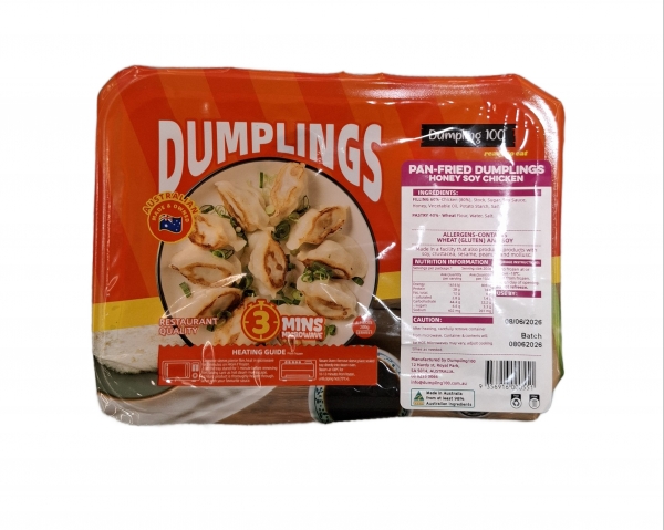 Dumpling 100 Pan Fried Honey Soy Chicken Dumplings 200g | Adelaide's ...