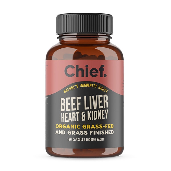 Chief Organic Beef Liver, Heart & Kidney Capsules 120 Pack | Adelaide's ...
