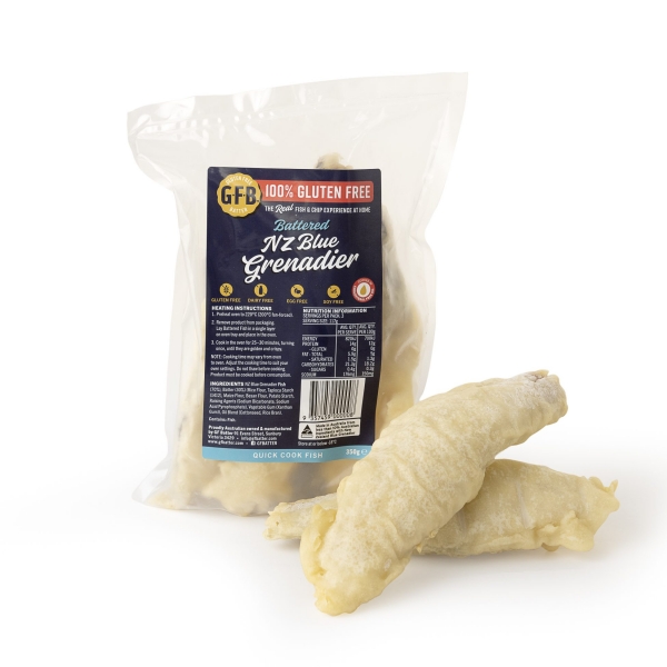 Gluten Free Batter Battered NZ Blue Grenadier 350g | Adelaide's Finest ...