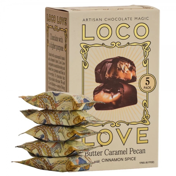 Loco Love Chocolate Butter Caramel Pecan 5 Pack 175g | Adelaide's ...