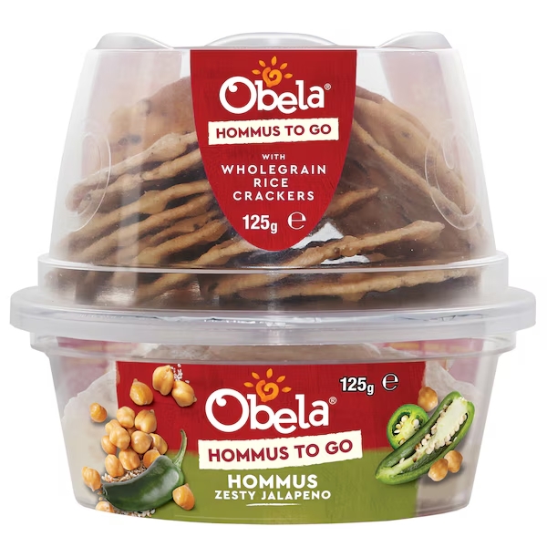 Obela Dip & Crackers Jalapeno Hommus 125g | Adelaide's Finest Supermarkets