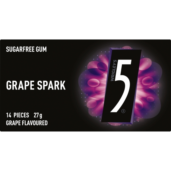 Wrigley's 5 Gum Grape Spark 14 Piece 27g | Adelaide's Finest Supermarkets
