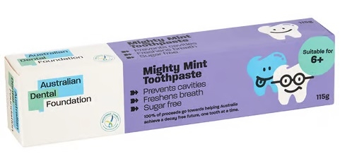 Australian Dental Foundation Toothpaste Mighty Mint 115g | Adelaide's ...