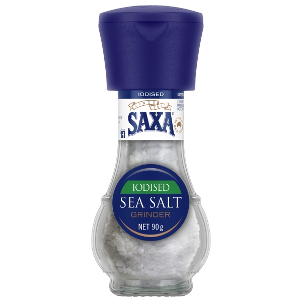 Saxa Grinder Iodised Sea Salt 90g | Adelaide's Finest Supermarkets
