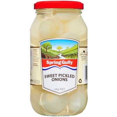 Spring Gully Sweet Pickled Onions 500g | Adelaide's Finest Supermarkets