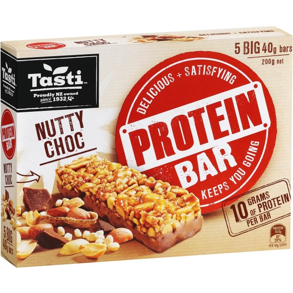 Tasti Protein Bars Nutty Chocolate 5 Pack 200g | Adelaide's Finest ...