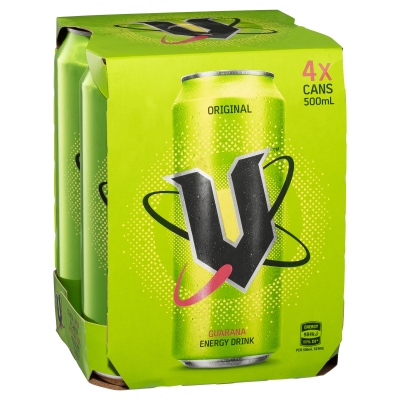 V Energy Drink Original 4 x 500ml | Adelaide's Finest Supermarkets